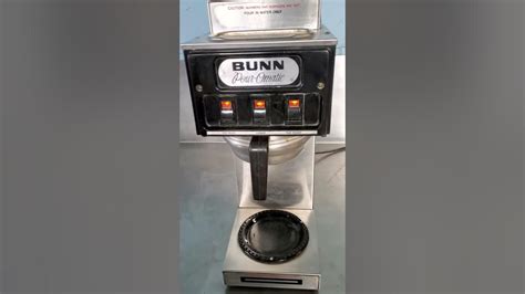 Bunn Pour O Matic Coffee Brewer Youtube