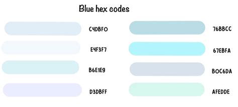 Blue Good Notes Hex Codes