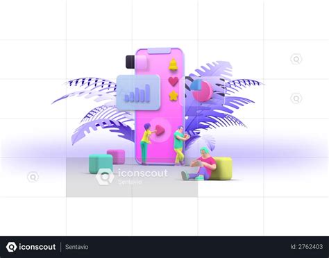 mobile app development 3d illustration download in png obj or blend format