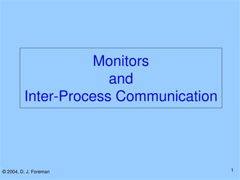 Ppt Monitors And Inter Process Communication Powerpoint Presentation
