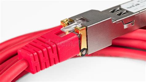 Registered Jack Connector Rj45 In Network Interface Module Detail On A