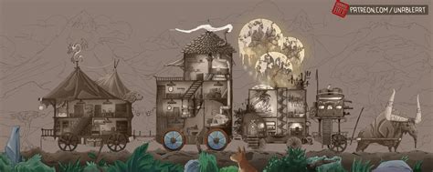 Adventuring Party Caravan Vertical Slice Map 70x70 Grid From Lower