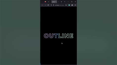 outline text html css youtube