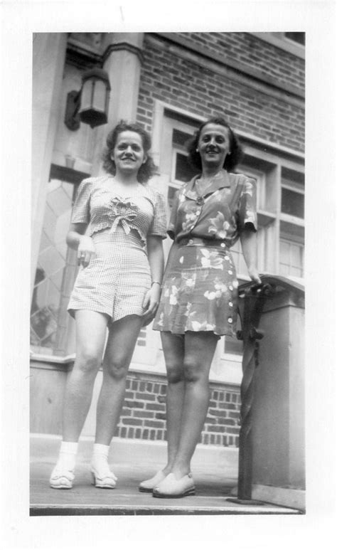 Vintage Photo Women In Short Shorts And Skirt 1940s Etsy