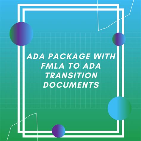 Ada Package With Fmla To Ada Transition Documents Leave Management