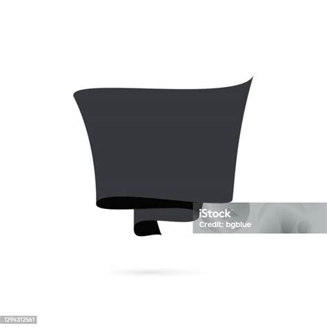 Black Banner Design Element On White Background Stock Illustration