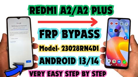 Redmi A2 A2 Plus Frp Bypass Android Version 13 14 Redmifrp A2frp A2plus Youtube
