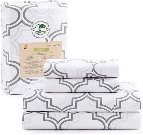 Amazon Com LANE LINEN 100 Organic Cotton Twin XL Sheet Set Low Pilling Printed Fade Resistant