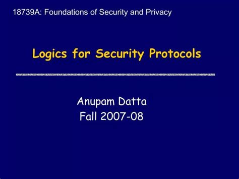 Ppt Logics For Security Protocols Powerpoint Presentation Free Download Id3952095