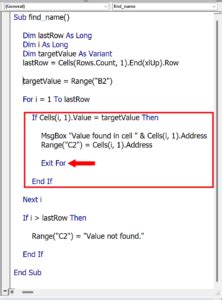 How To Exit For Loop Using VBA In Excel SpreadCheaters