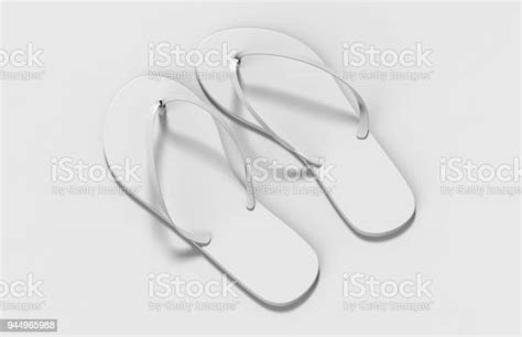 쌍 빈 화이트의 클리핑 경로 3d 그림 여성 슬리퍼 디자인 모의 해변 집 일반 플립 퍼 모의 템플릿 상단 보기를 분명 탕 샌들입니다 0명에 대한 스톡 사진 및 기타 이미지