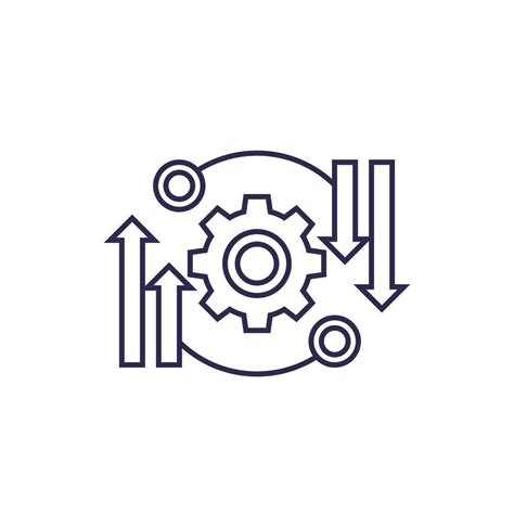 Automation And Optimization Process Vector Line Icon 3374688 Vector