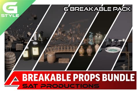 breakable props bundle 3d props unity asset store
