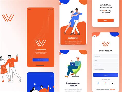 dancing mobile app design ui design app design ui by hasham ali on