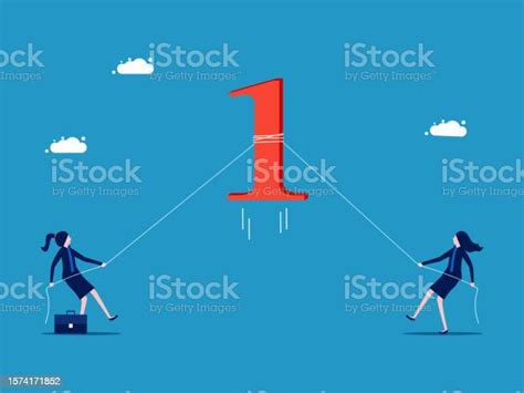 1위가 되기 위해 경쟁합니다 두 명의 사업가가 서로를 도와 1 위를 차지할 수 있습니다 벡터 개선에 대한 스톡 벡터 아트 및 기타 이미지 Istock