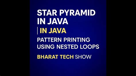 Star Pyramid In Java Pattern Printing Using Nested Loops Bharat