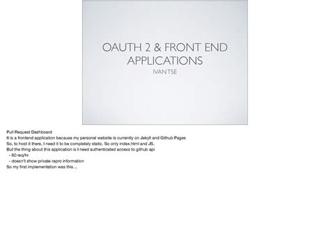 Oauth2 Proxy Speaker Deck
