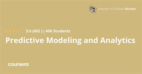 Predictive Modeling And Analytics Coursera