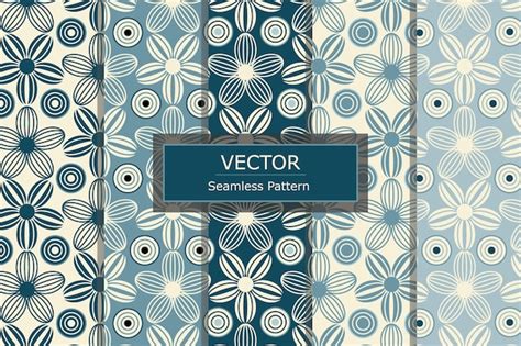 Premium Vector Retro Vintage Geometric Floral Pattern Background