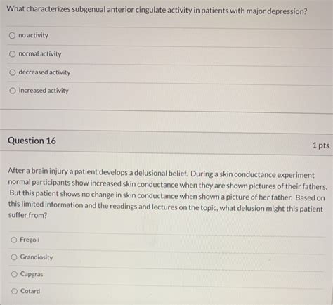 Solved What Characterizes Subgenual Anterior Cingulate