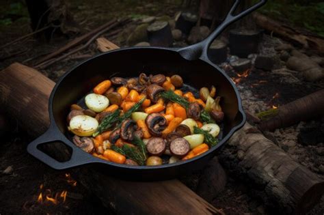 Premium Ai Image Campfire Cookbook With Recipes For Easy And