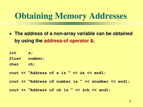 Ppt Pointer Variables Powerpoint Presentation Free Download Id1791705