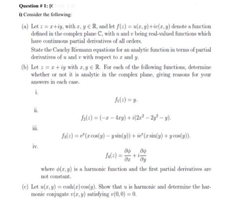 solved question 1 1 i consider the following a let z