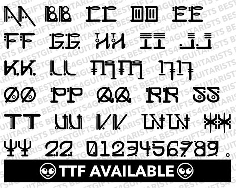 Alien Futuristic Font Svg Alien Font For Cricut Alien Font Svg Png