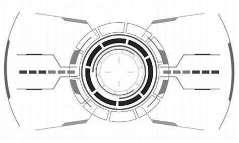 Hud 공상 과학 인터페이스 화면 흑백 뷰 디자인 가상 현실 미래 기술 디스플레이 벡터 원형에 대한 스톡 벡터 아트 및 기타 이미지 원형 우주선 인공지능 Istock