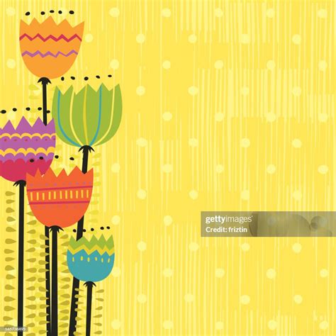 Funky Flowers High Res Vector Graphic Getty Images