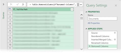 power query list all the files in a folder and file attributes excel