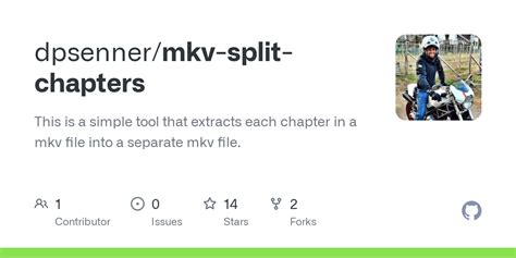 GitHub Dpsenner Mkv Split Chapters This Is A Simple Tool That