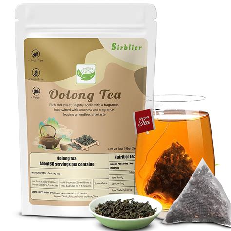 Sirblier Oolong Tea Pyramid Shaped 66 Count Pack Chinese