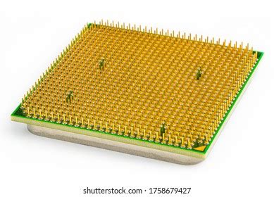 Modern Cpu Gold Pins White Background Images Stock Photos Vectors Shutterstock