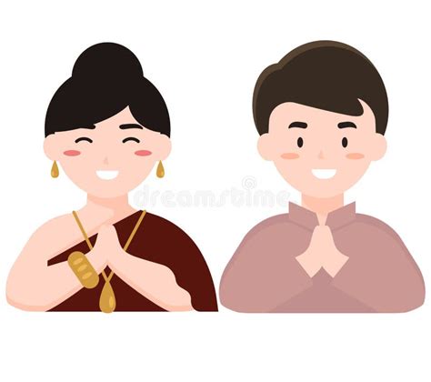 Woman And Man In Hello Hand Gesture Stock Illustration Illustration Of Avatar Hello 254366477