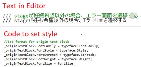 c japanese character width in textblock not same with one in editor