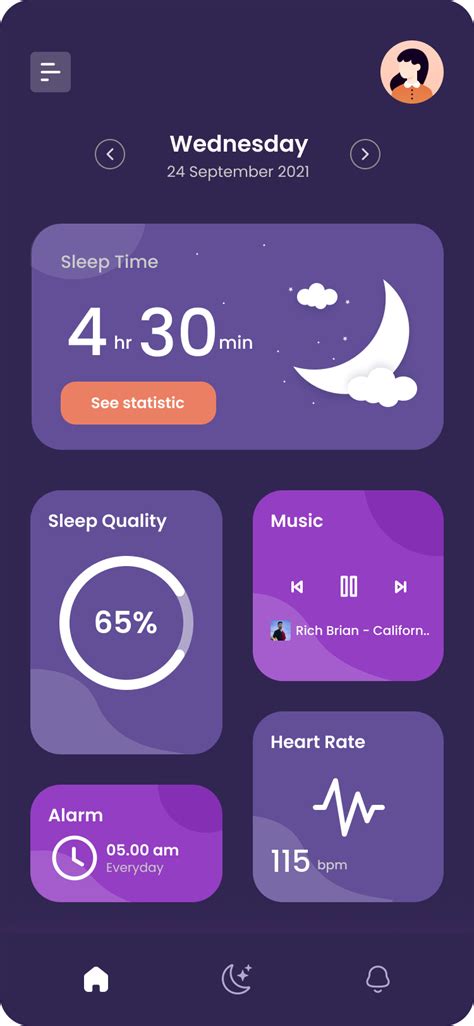 sleep tracking app behance