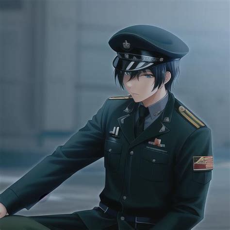 Anime Male Soldier In Tank With Black Hair That Is A