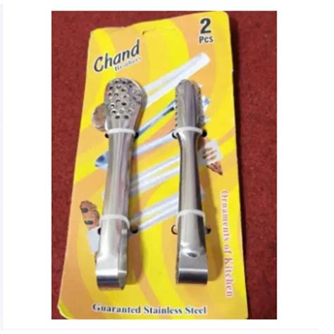 Kitchenkings Present Chimta Pack Of 2 Stainless Stell Tongs Small