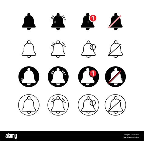 Notification Icon Set Notification And Alert Icon Set Design Template Notification Icon Set Notification And Alert Icon Set Design Template