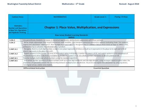 Pdf Chapter 1 Place Value Multiplication And Expressions5nbtb