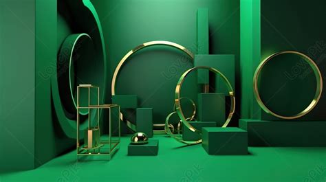 매혹적인 3d 렌더링 녹색 기하학적 모양을 사용한 추상 배경 기하학적 배경 지휘대 배경 기하학 배경 이미지 Hd 기하학적 지휘대 기하학 배경 사진 무료 다운로드