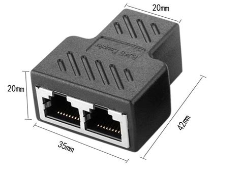 8p8c 쓰리 웨이 1 내지 2 rj45 이더넷 분배기 연결기