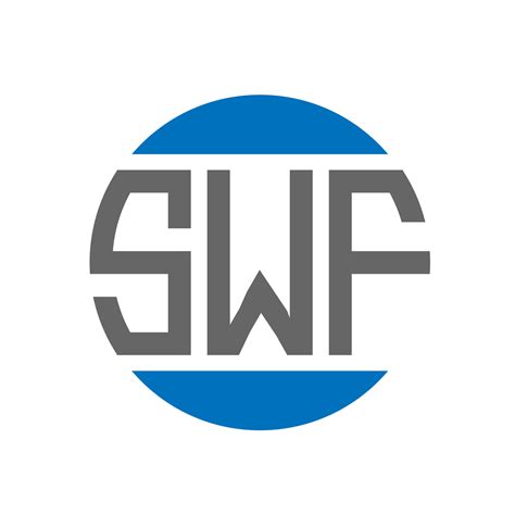 Swf Letter Logo Design On White Background Swf Creative Initials