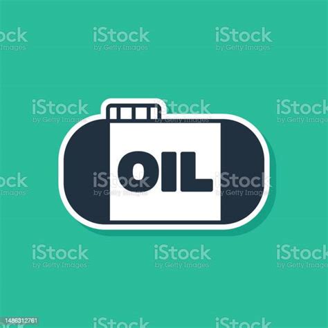 녹색 배경에 격리 된 블루 오일 탱크 저장 아이콘 석유 및 가스 산업용 선박 탱크 오일 탱크 기술 스테이션 벡터 가솔린에 대한