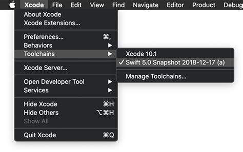 Swift And XCode Using A Custom Toolchain BrightDigit