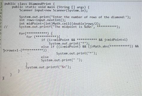 Solved 524 And 525diamond Printing Program Write An