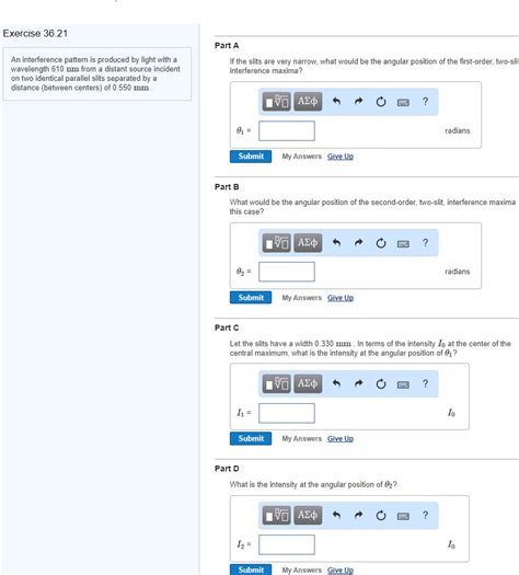 Solved An Interference Pattern Is Produced By Light With A Chegg