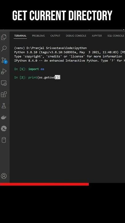 How To Get The Current Directory In Python Python Os Module Shorts