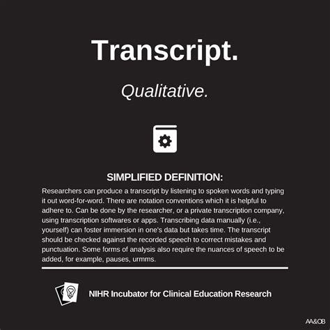 Transcript Incubator For Clinical Education Research
